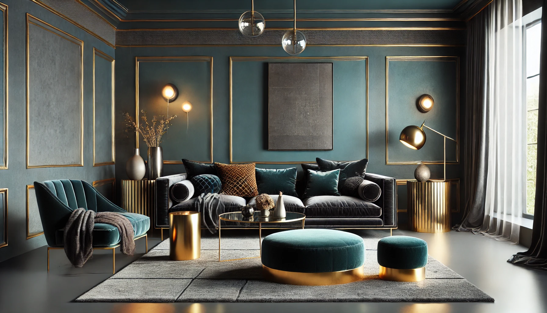 3 Teal Colour Palettes for a Relaxing and Inviting Living Room ...